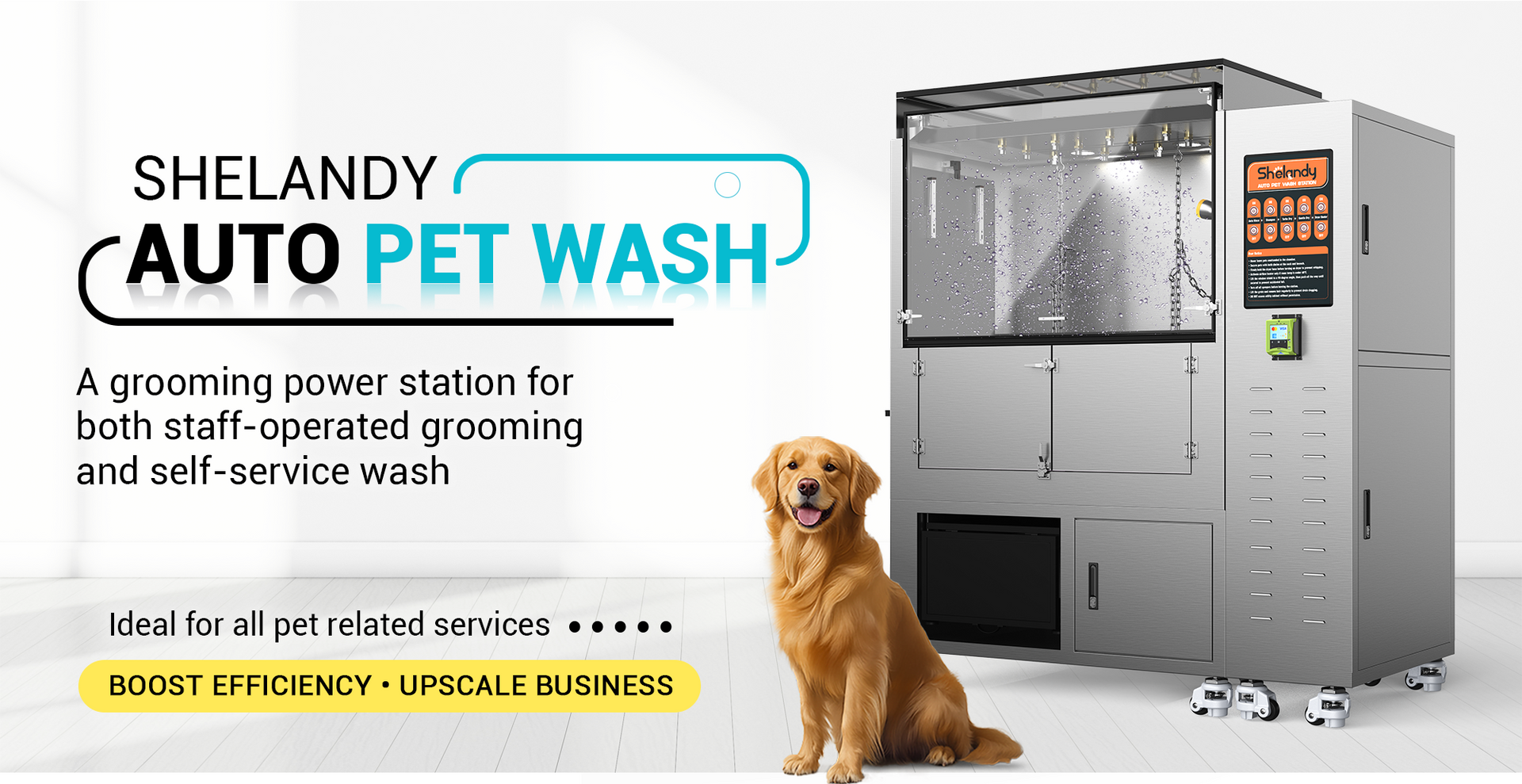 SHELANDY Pet Grooming Supplies | Dryers, Tables & Dog Wash Stations